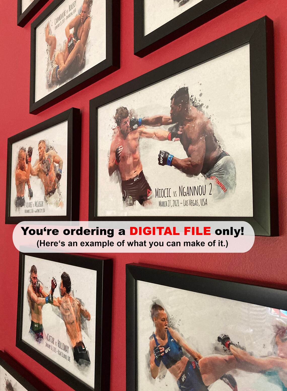 Geoff Neal Vs Stephen Thompson MMA Memorabilia, DIGITAL PORTRAIT, Wall ...