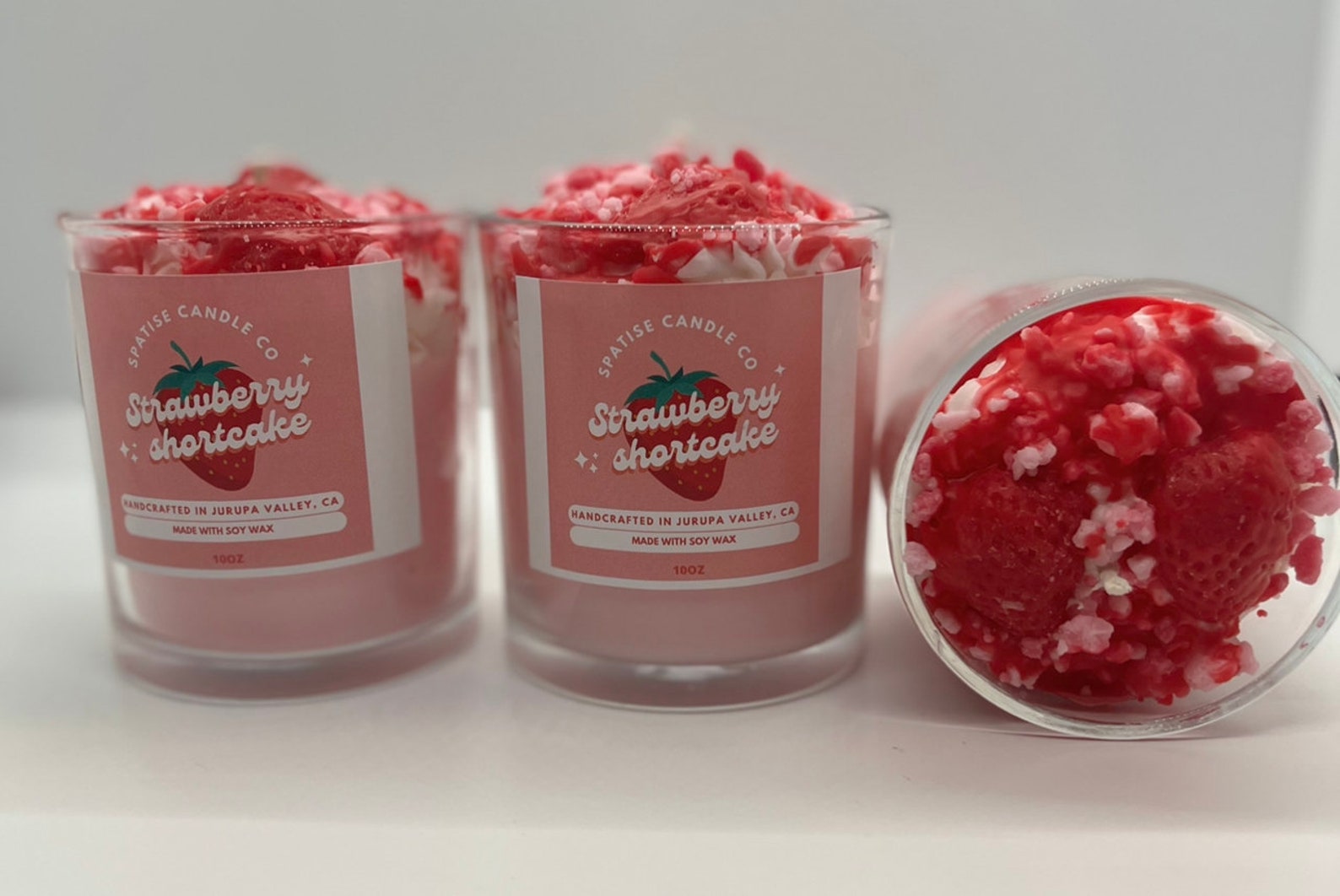 Strawberry Shortcake Desert Candle Cute Whipped Candles - Etsy