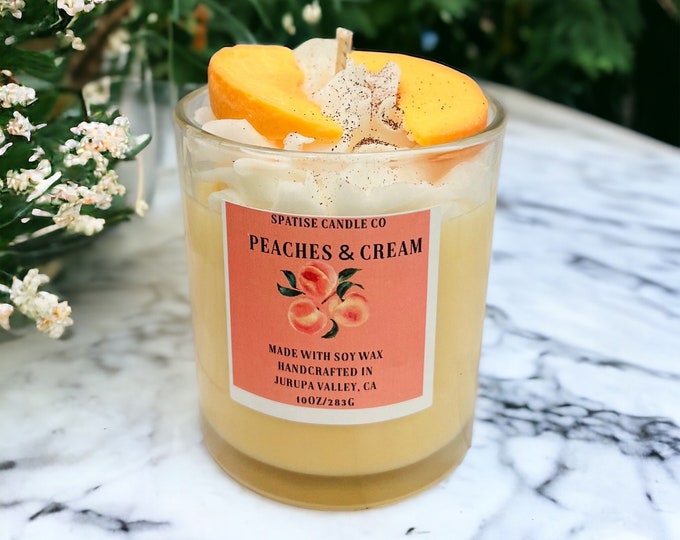 Peaches and Cream Desert Candle Peaches and Cream Scented Candle ...