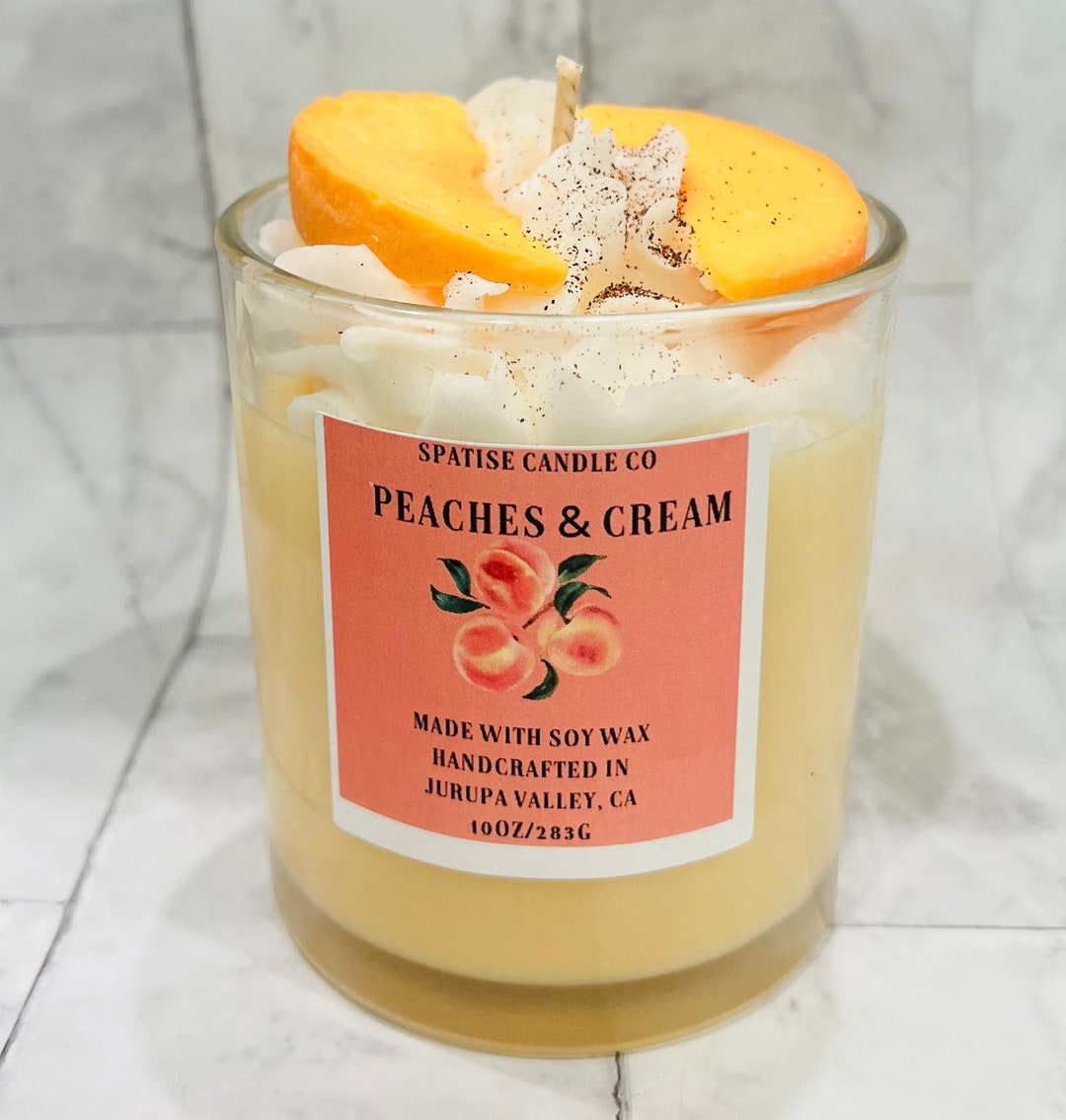 Peaches and Cream Desert Candle Peaches and Cream Scented - Etsy
