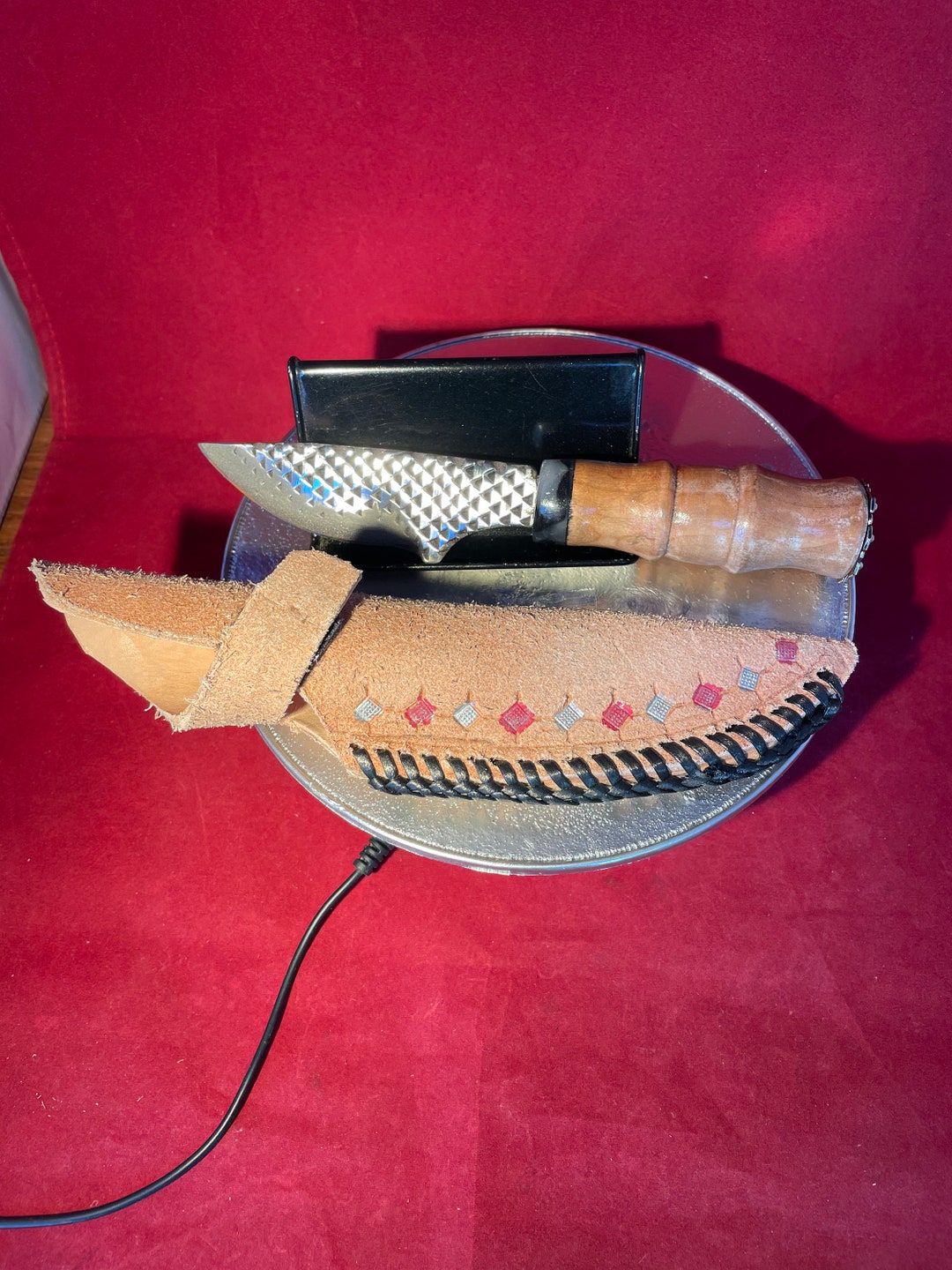 Rasp 4in' Raspskinner Blade 8 Inches Overall Custom Leather Sheath ...