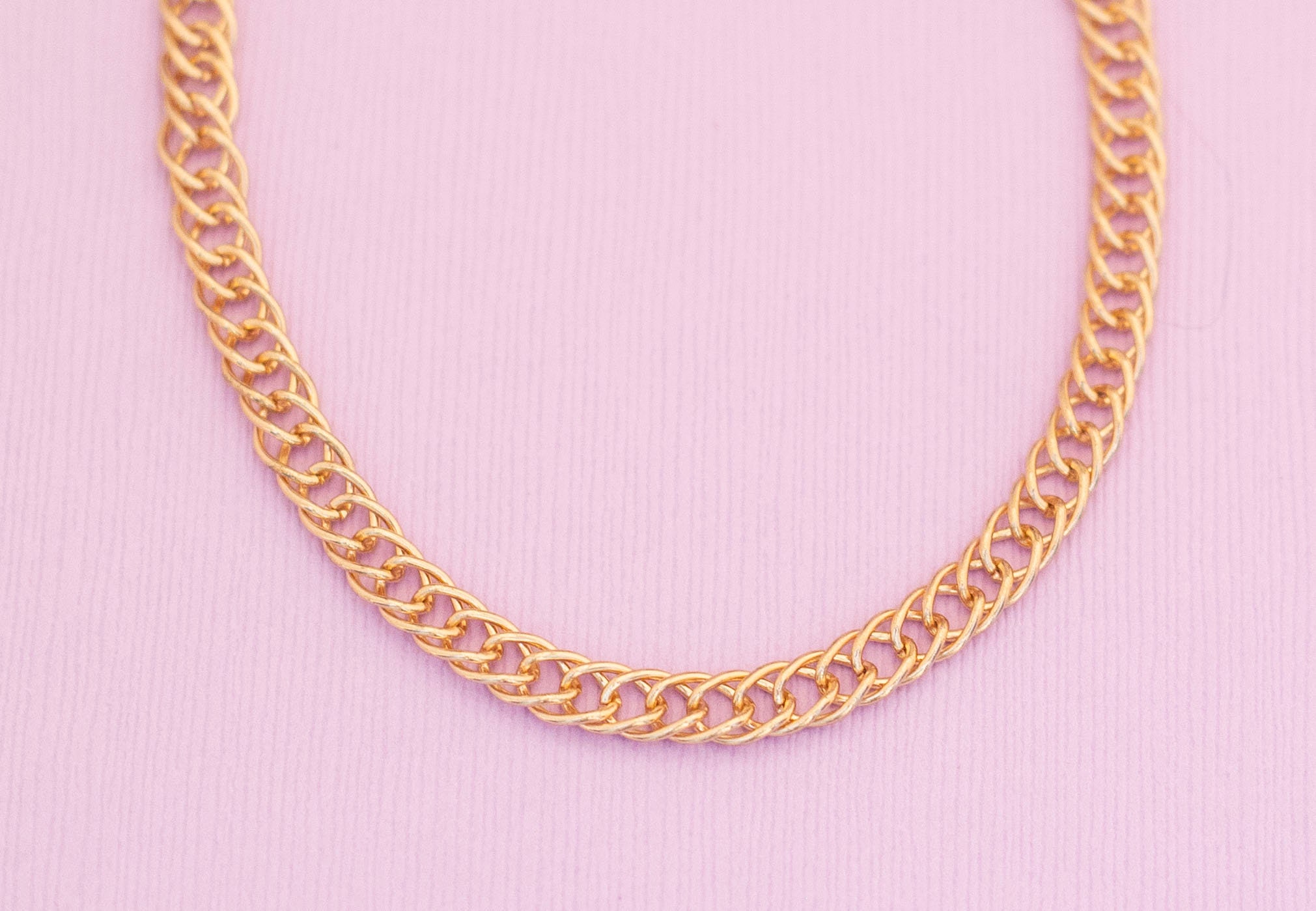 Vintage Minimalist Gold Tone Chain Necklace 20 Inches HB1 | Etsy