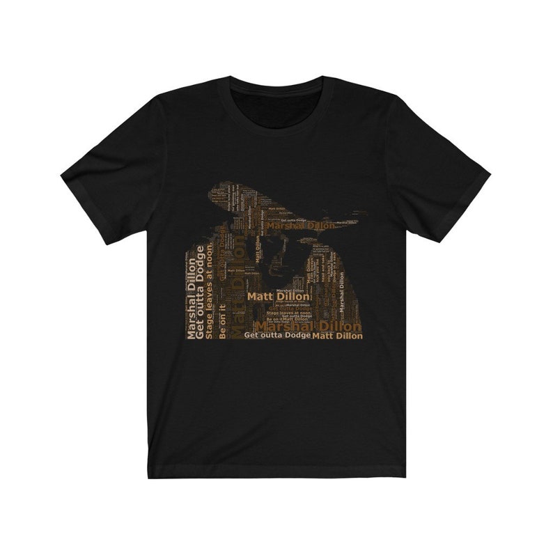 Marshall Matt Dillon Gunsmoke Silhouette Quotes T-shirt Unisex Jersey ...