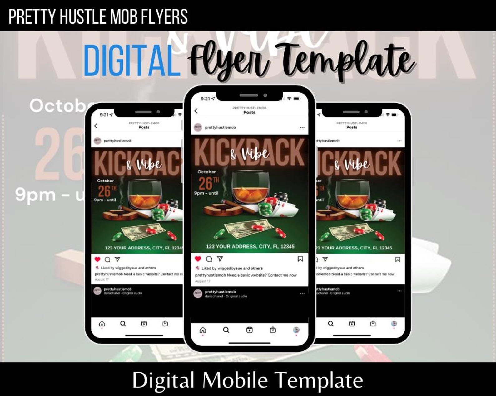 Kickback and Vibe Flyer Template | Perfect for Kickbacks, Parties, and ...