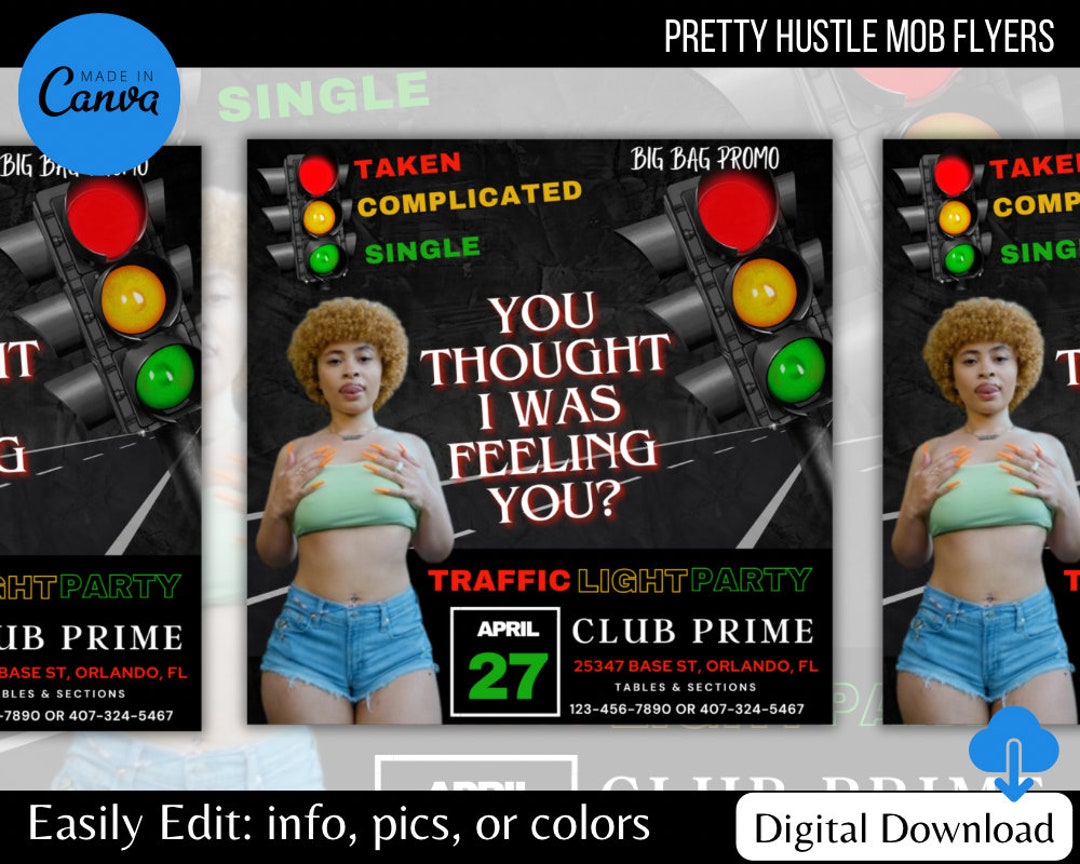 Traffic Light Party Flyer Template Perfect for Kickbacks, Parties, and ... Traffic Light Party Flyer Template Perfect for Kickbacks, Parties, and ...