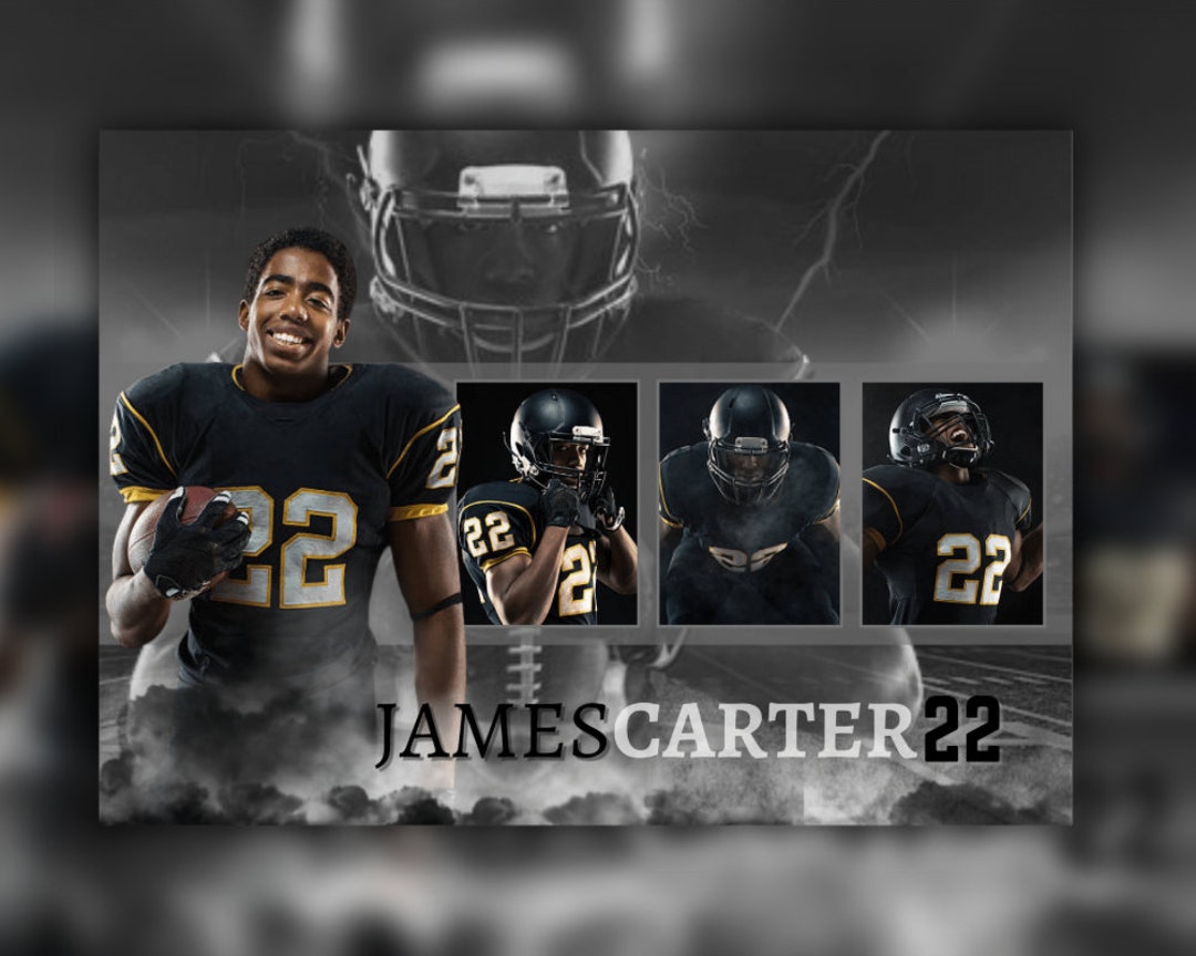 Football Legacy Card Template | Stat Card | Senior Football Career Card ...