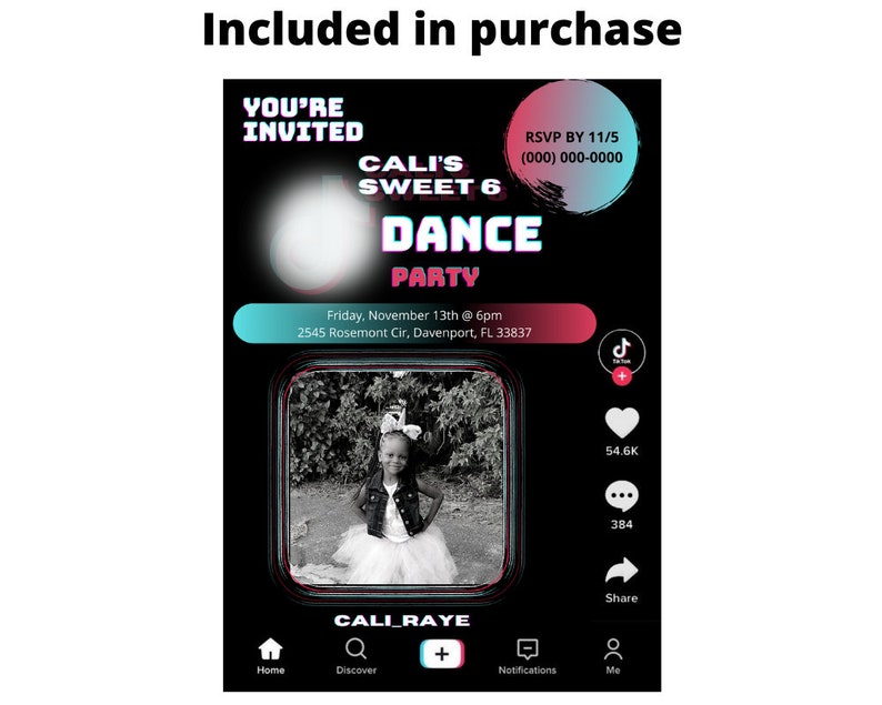 Dance Theme Invitation | DIY Kids Birthday Invite | Dance Party Invite ...