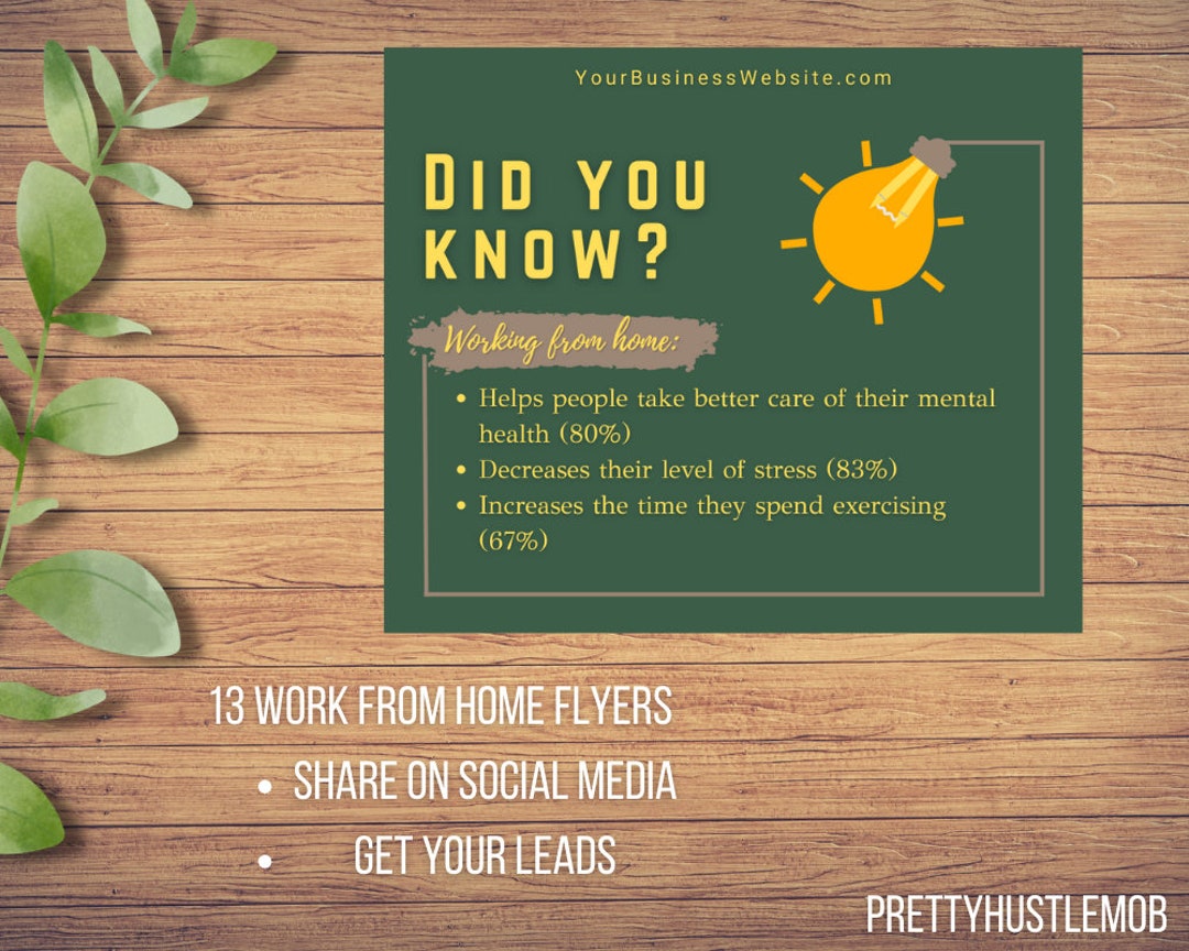 Work From Home Business Flyer Template #2 | Employment Services ...