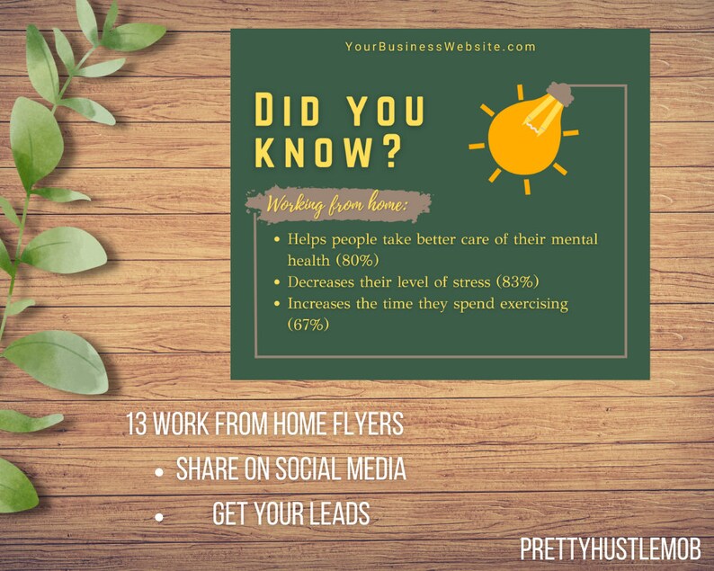 Work From Home Business Flyer Template #2 | Employment Services ...