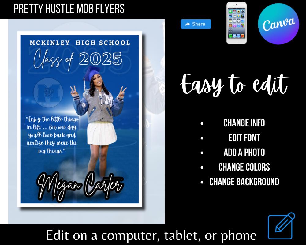 Senior Spotlight Template | Graduation Template - Etsy