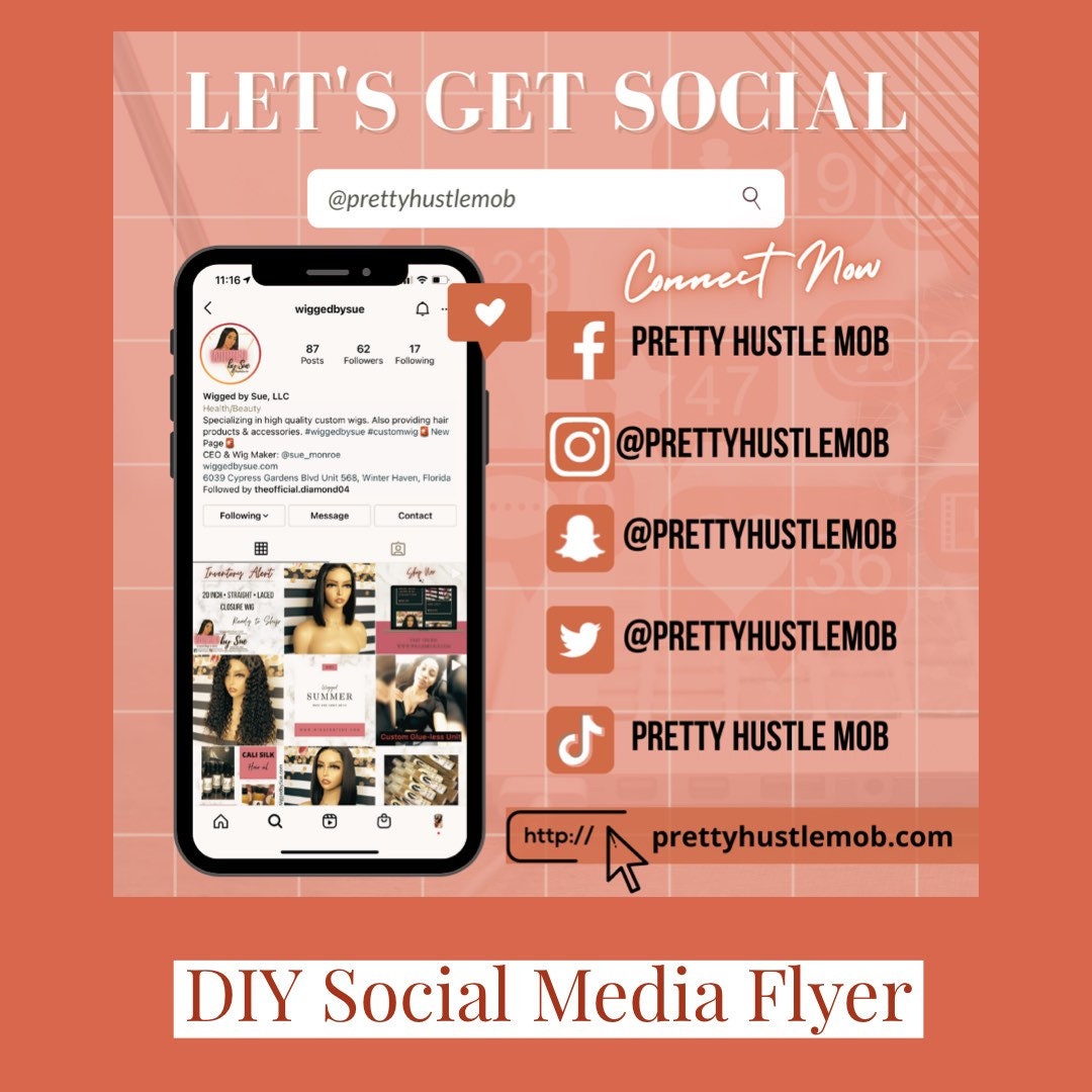 DIY Social Media Flyer, Social Media Branding, Social Media Content ...
