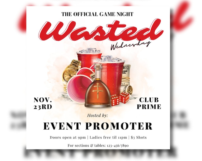 wasted-wednesday-club-flyer-template-for-canva-diy-event-etsy