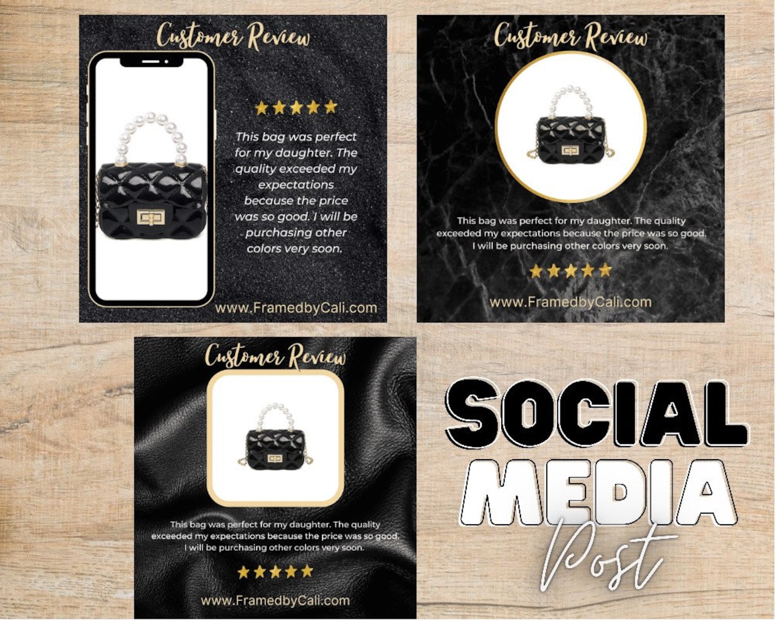Customer Review Template for Social Media | Canva Template | Editable ...