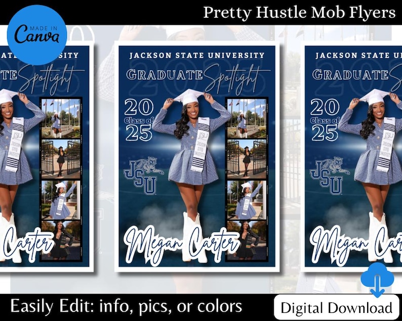 Graduate Spotlight Template | Graduation Flyers - Etsy