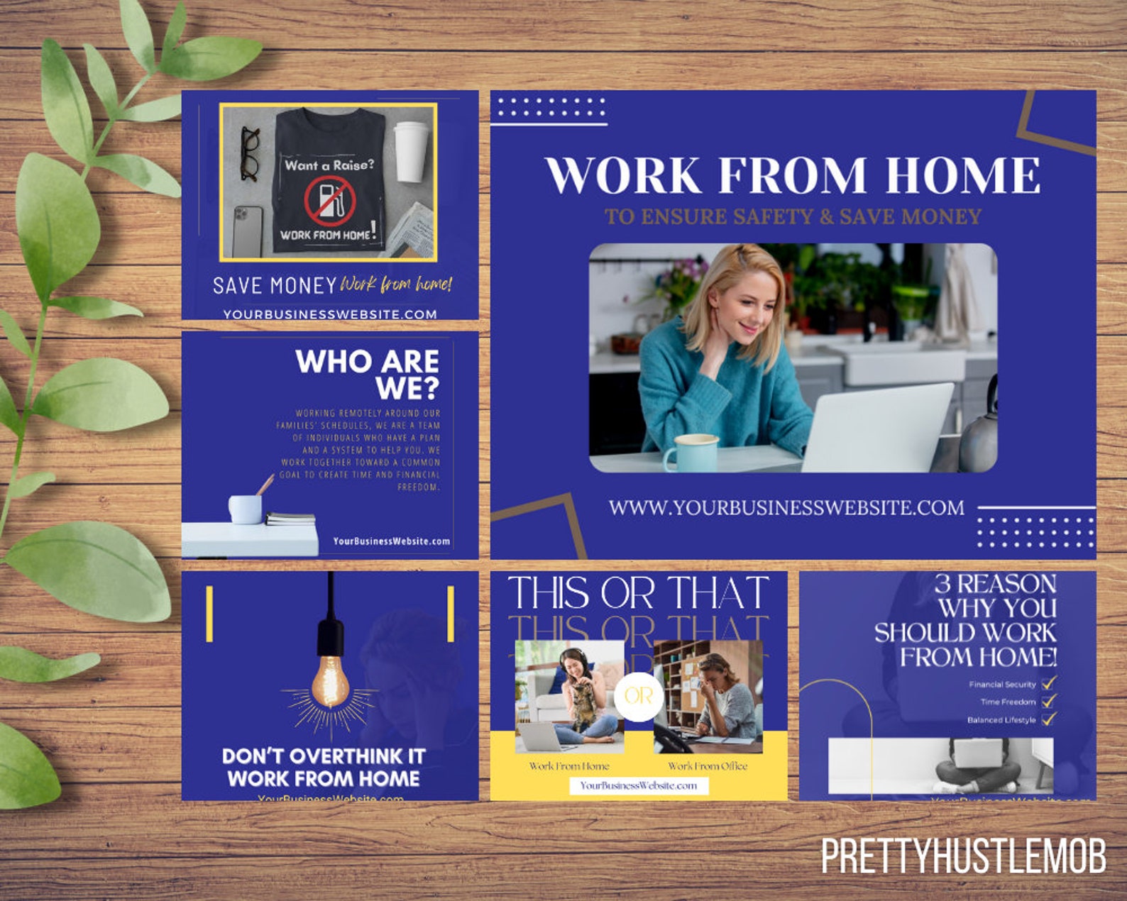 Work From Home Business Flyer Template | Employment Services | Editable ...