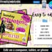 Clueless Themed Brunch Flyer Template | Editable Canva Template ...