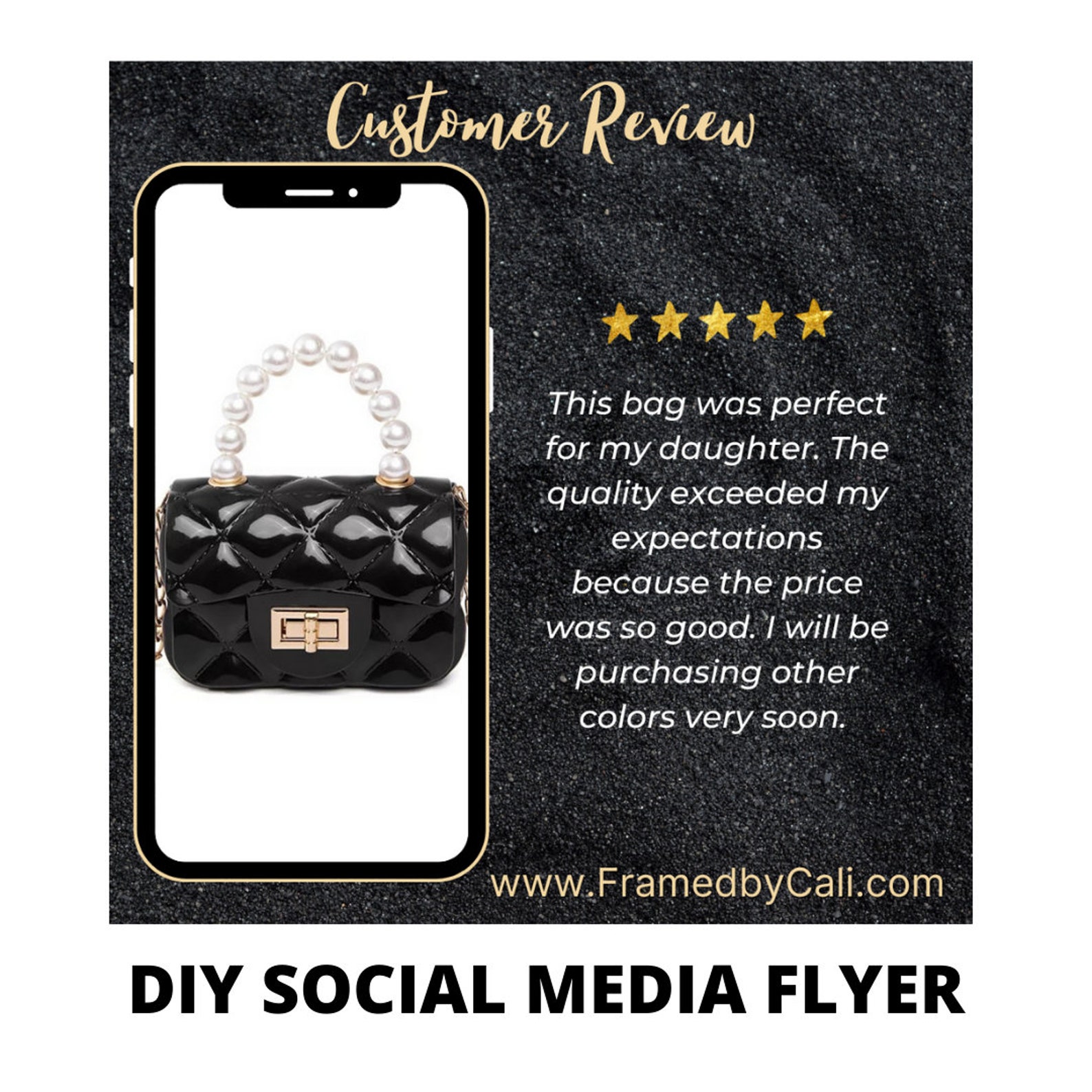 Customer Review Template for Social Media | Canva Template | Editable ...