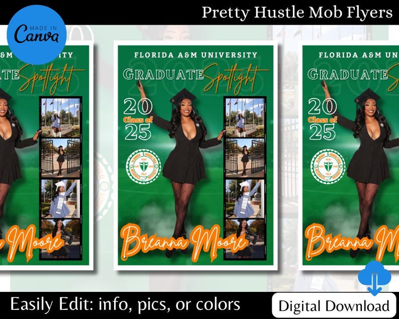 Graduate Spotlight Template | Graduation Flyers - Etsy