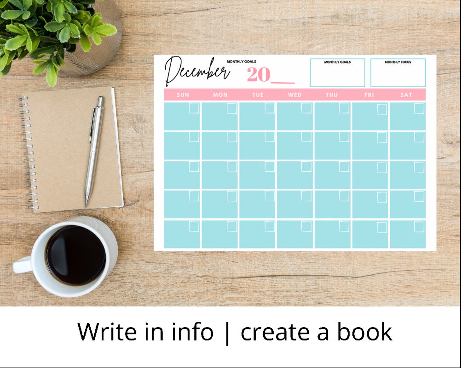 Colorful Weekly and Monthly Calendars | Printable Planner and Calendars ...