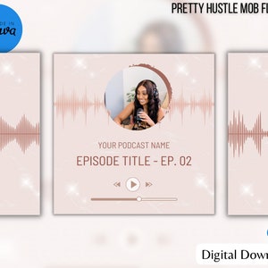 Pink Customizable Podcast Flyer Template for Social Media and More - Etsy