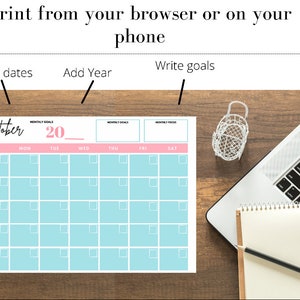 Colorful Weekly and Monthly Calendars | Printable Planner and Calendars ...