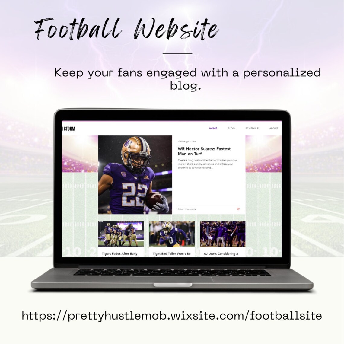 Football Team Website Template | Sports Team Website | Sports Fan Page ...