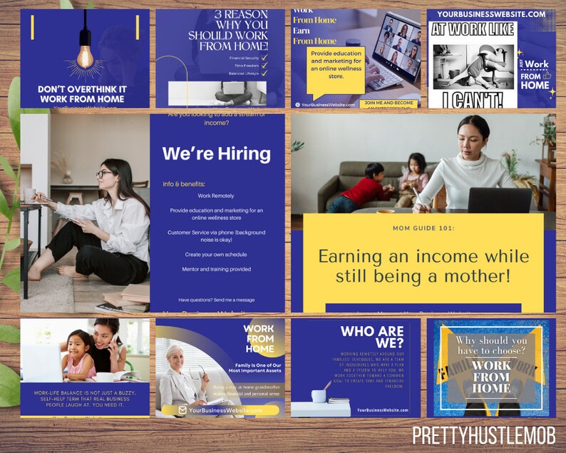 Work From Home Business Flyer Template | Employment Services | Editable ...