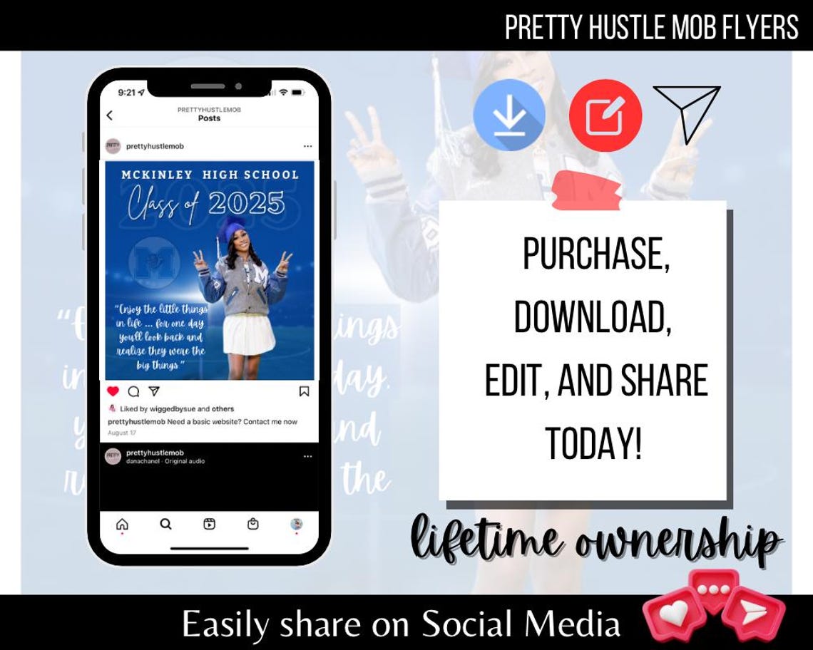 Senior Spotlight Template | Graduation Template - Etsy