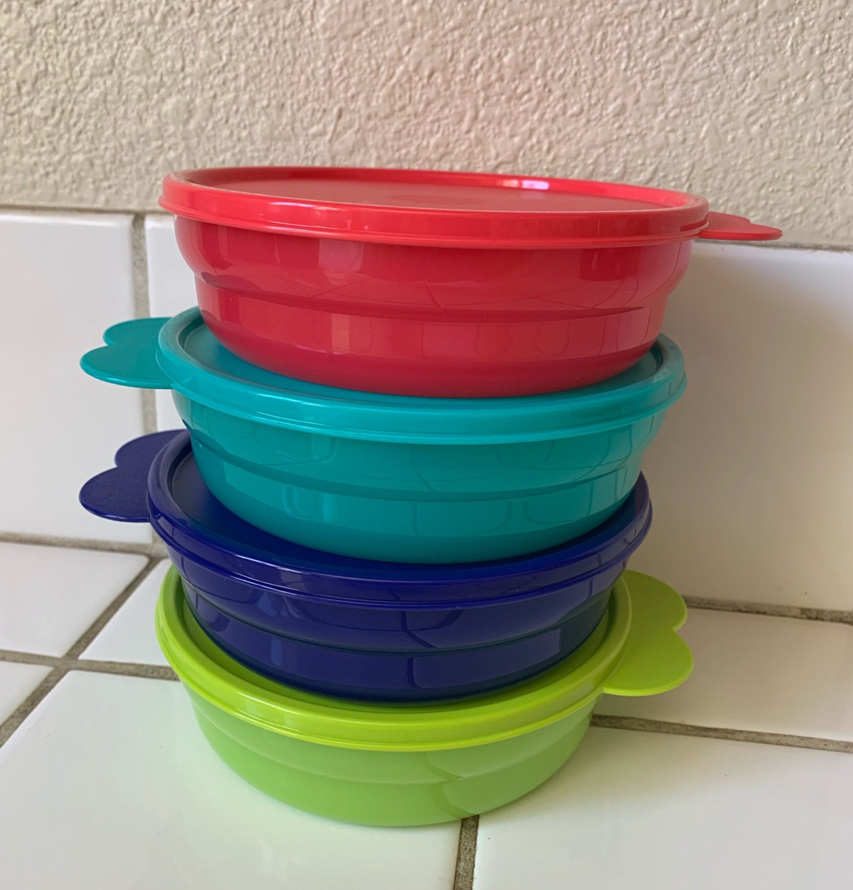 Tupperware Impressions Plates 4 Pack | Etsy