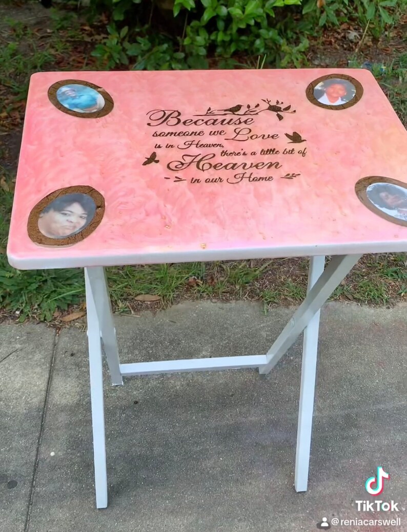 Memorial Tv Tables, Folding Table, Personalized Gift,loss,death ...