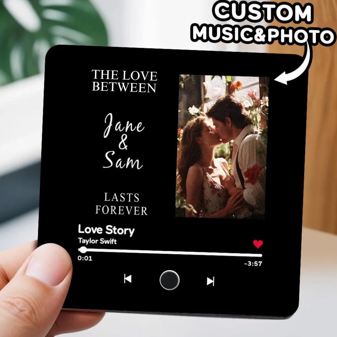 Personalized Music Album Fridge Magnet Plays Music Custom Song, Photo ...