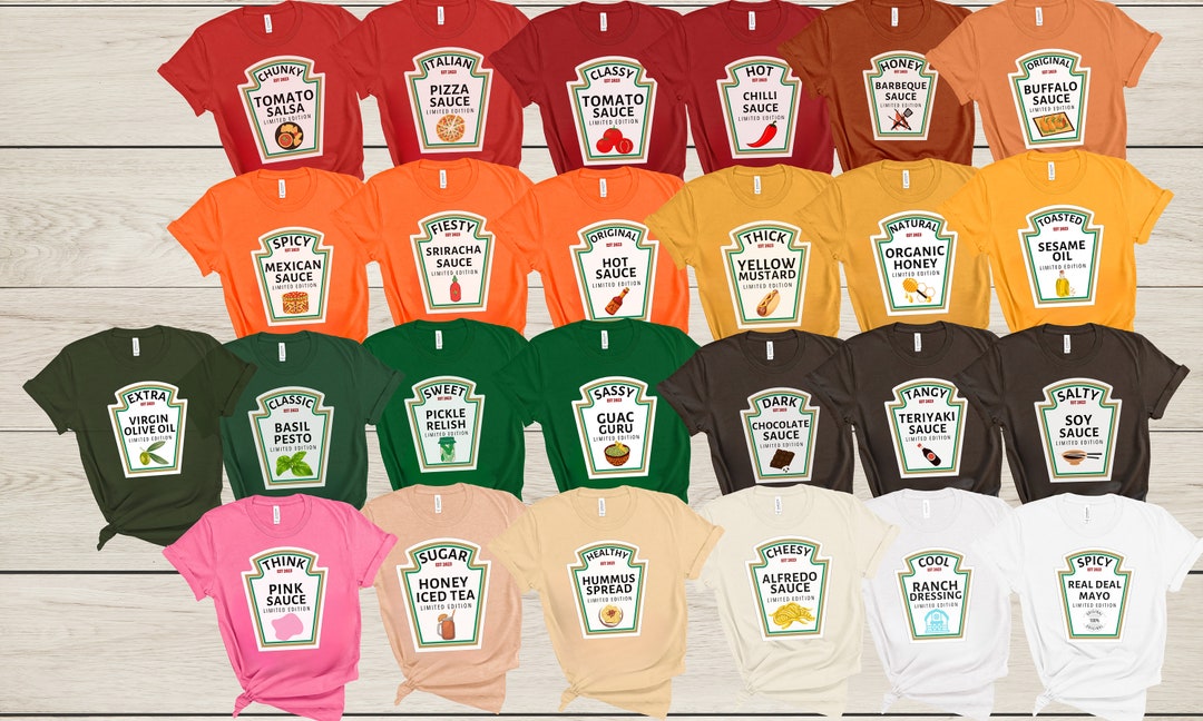 Group Condiment Shirts, Matching Condiment Family Shirts,ketchup ...