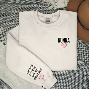 Personalized Nonna Shirt Custom Nonna Crewneck Personalized Nonna Gift Personalized Nonna ...