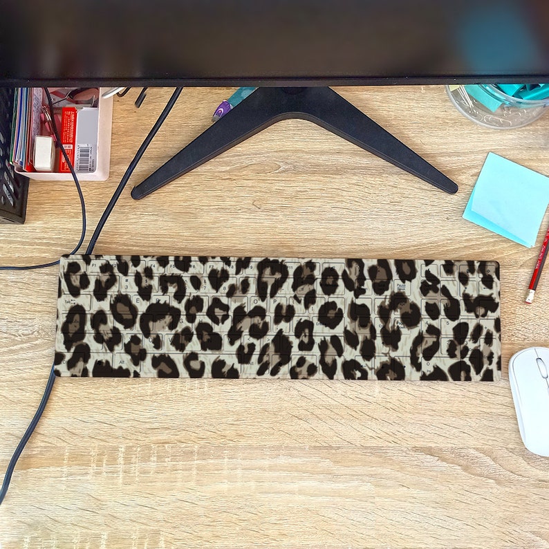 Cute Wireless Keyboard, Leopard Print Wireless Keyboard, Wired Keyboard ...