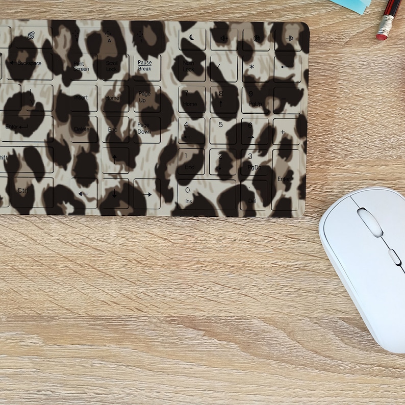 Cute Wireless Keyboard, Leopard Print Wireless Keyboard, Wired Keyboard ...