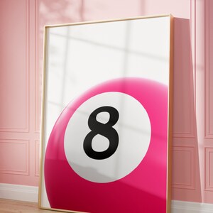 Eight Ball Poster, Trendy Wall Art,matte Vertical Posters, 8 Ball Print ...