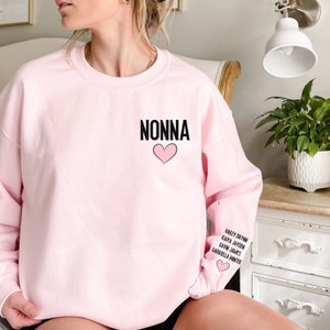 Personalized Nonna Shirt Custom Nonna Crewneck Personalized Nonna Gift Personalized Nonna ...