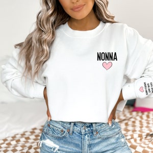 Personalized Nonna Shirt Custom Nonna Crewneck Personalized Nonna Gift Personalized Nonna ...