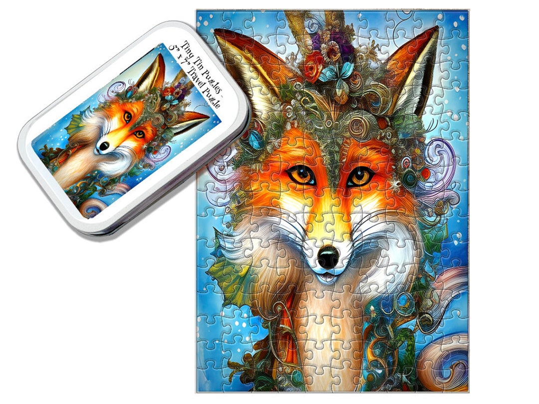 Jigsaw Puzzle | 150pc | Foxy Enchantra | Tiny Tin Puzzles |travel ...