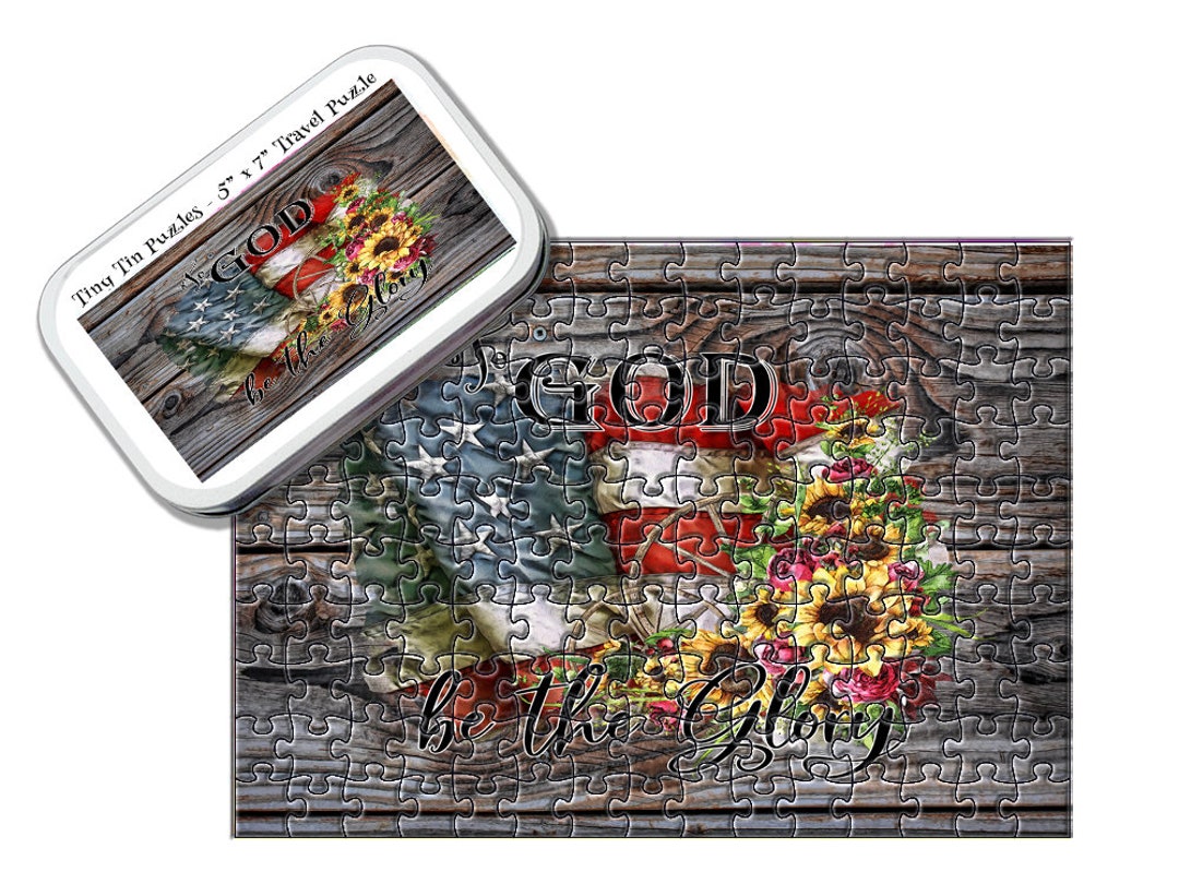 Jigsaw Puzzle | 150pc | God Be the Glory | Tiny Tin Puzzles |travel ...