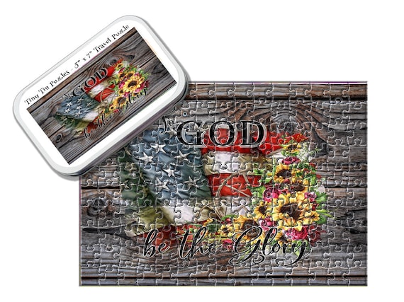 Jigsaw Puzzle 150pc God Be the Glory Tiny Tin Puzzles - Etsy