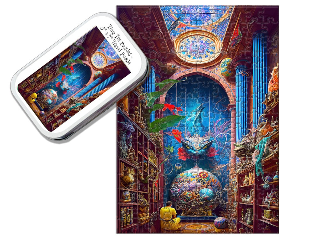 Jigsaw Puzzle 150pc Wizards Wonder Workings Tiny Tin Puzzles travel ...