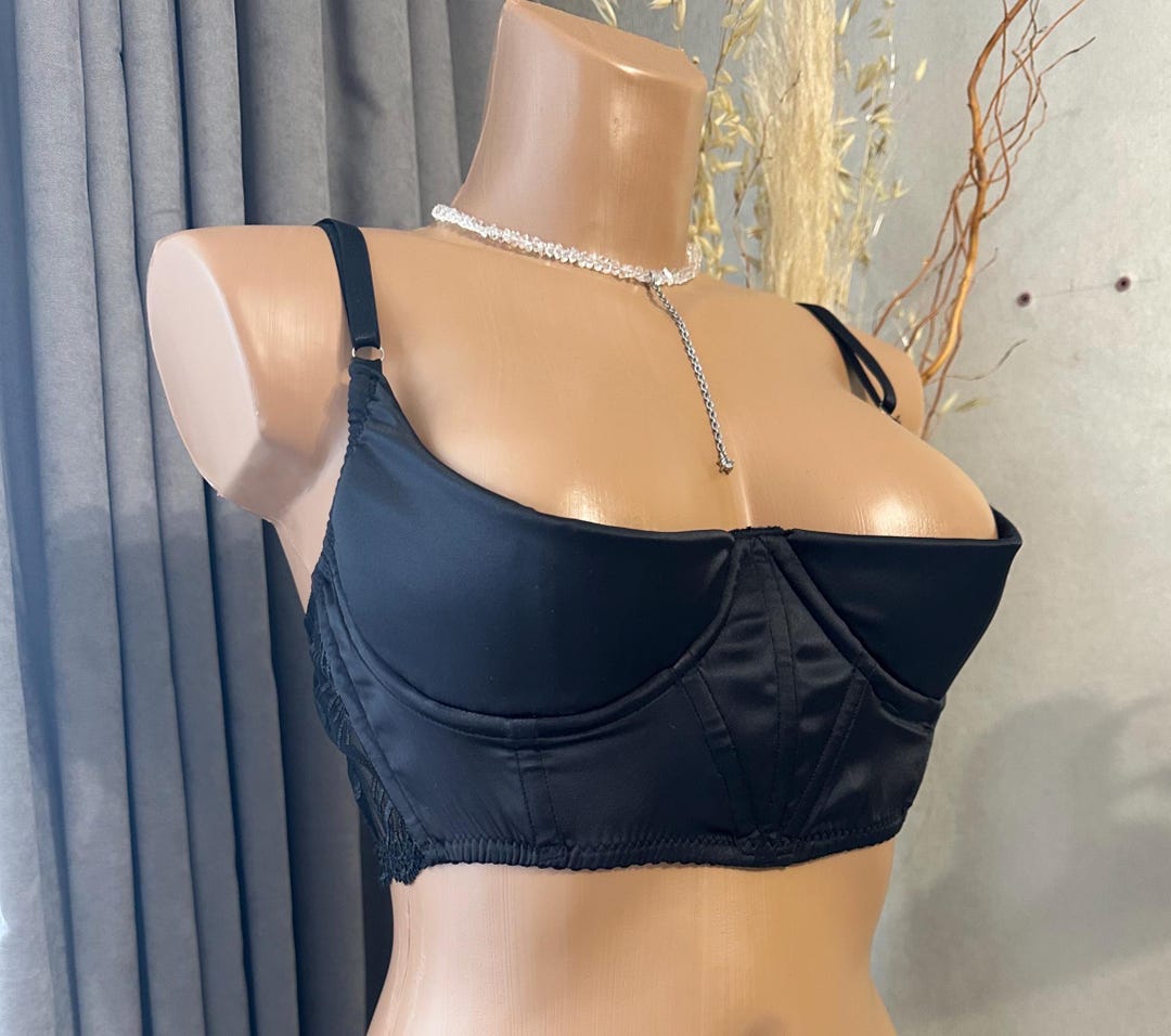 Cupless Bra With Extra Support, Half Cup Bra Plus Size, Shelf Bra Open Quarter Cup for Large ...