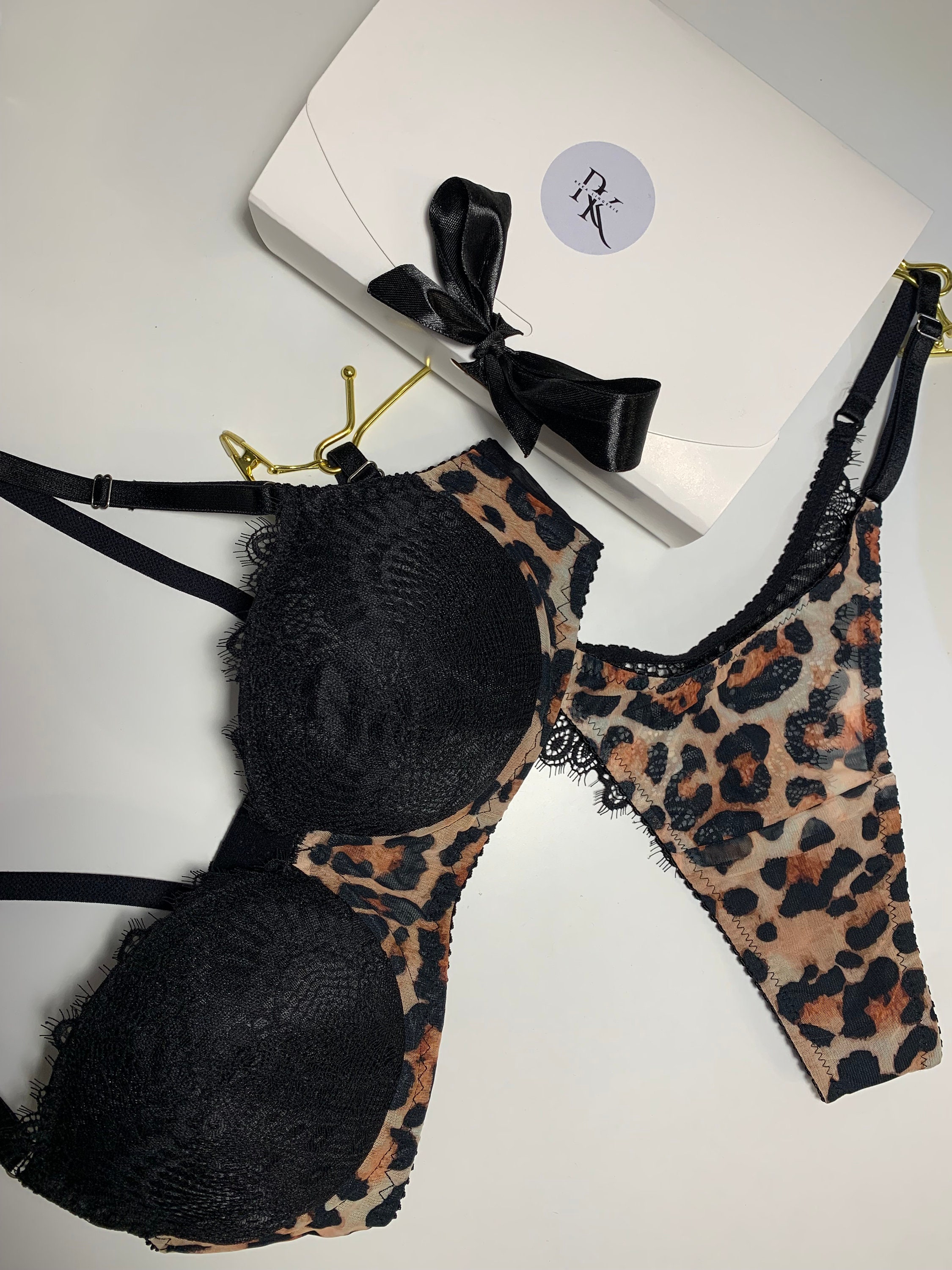 Animal Lingerie Set, Lace Lingerie Set, Animal Bra - Etsy