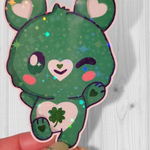 Cute Kawaii Chibi Style Nostalgic Caring Bears Sparkling Sticker/decal ...