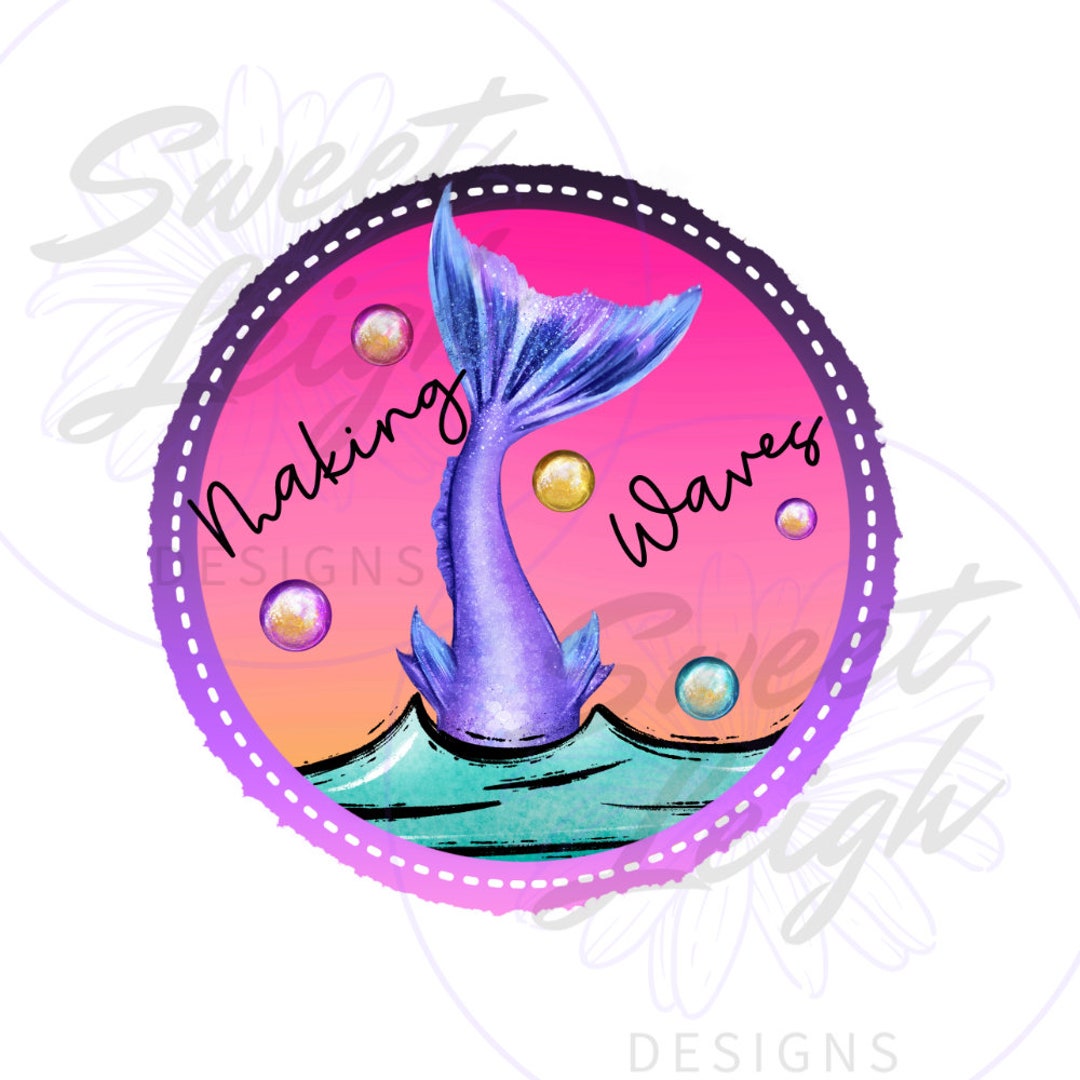 Making Waves PNG, Mermaid Png, Mermaid Tail Png, Beach Png, Summer PNG ...