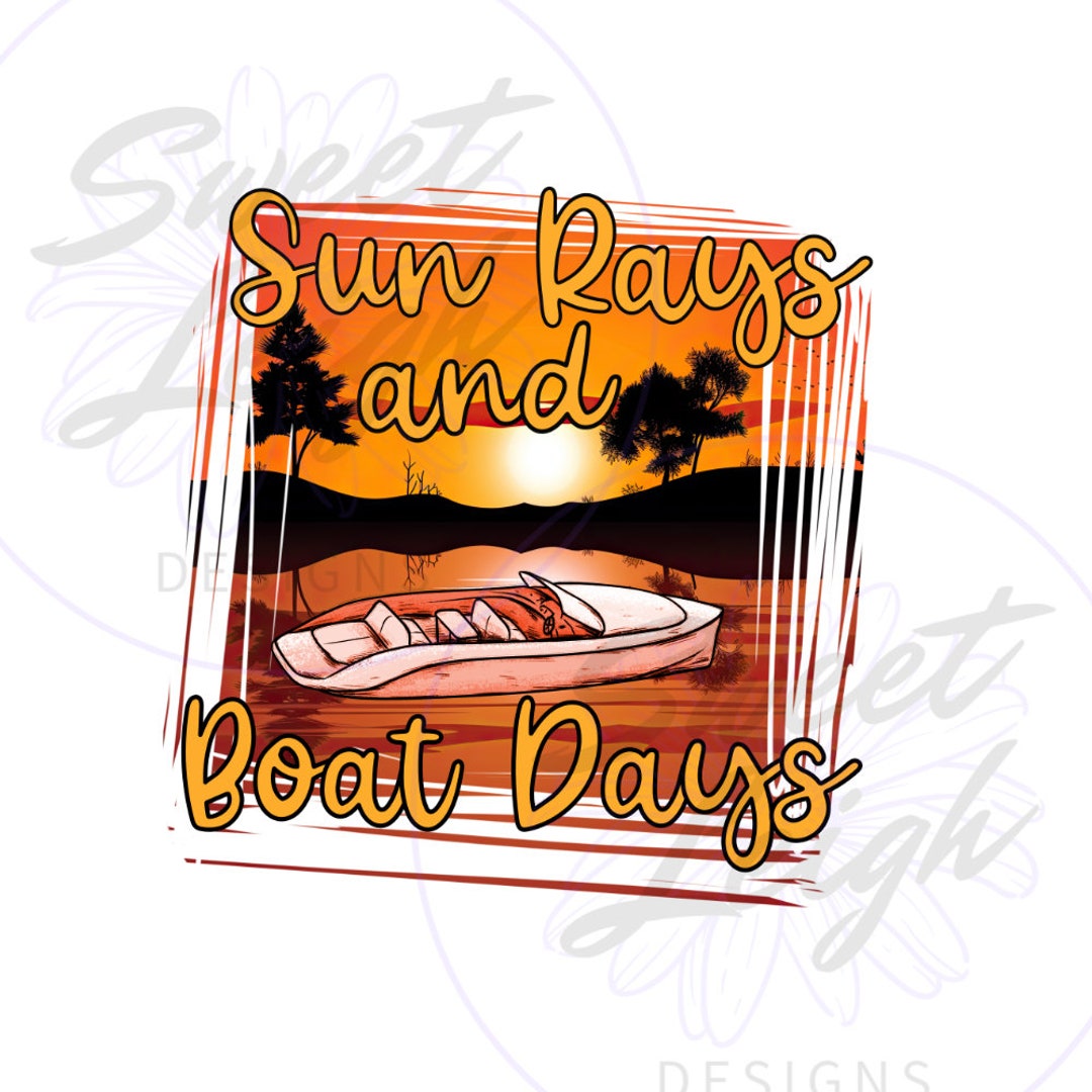 Sun Rays PNG, Boat Png, Sublimation PNG, T Shirt Design Png ...