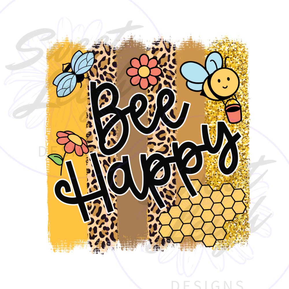 Bee Happy Png Bee Png Mental Health Png Png Files for - Etsy