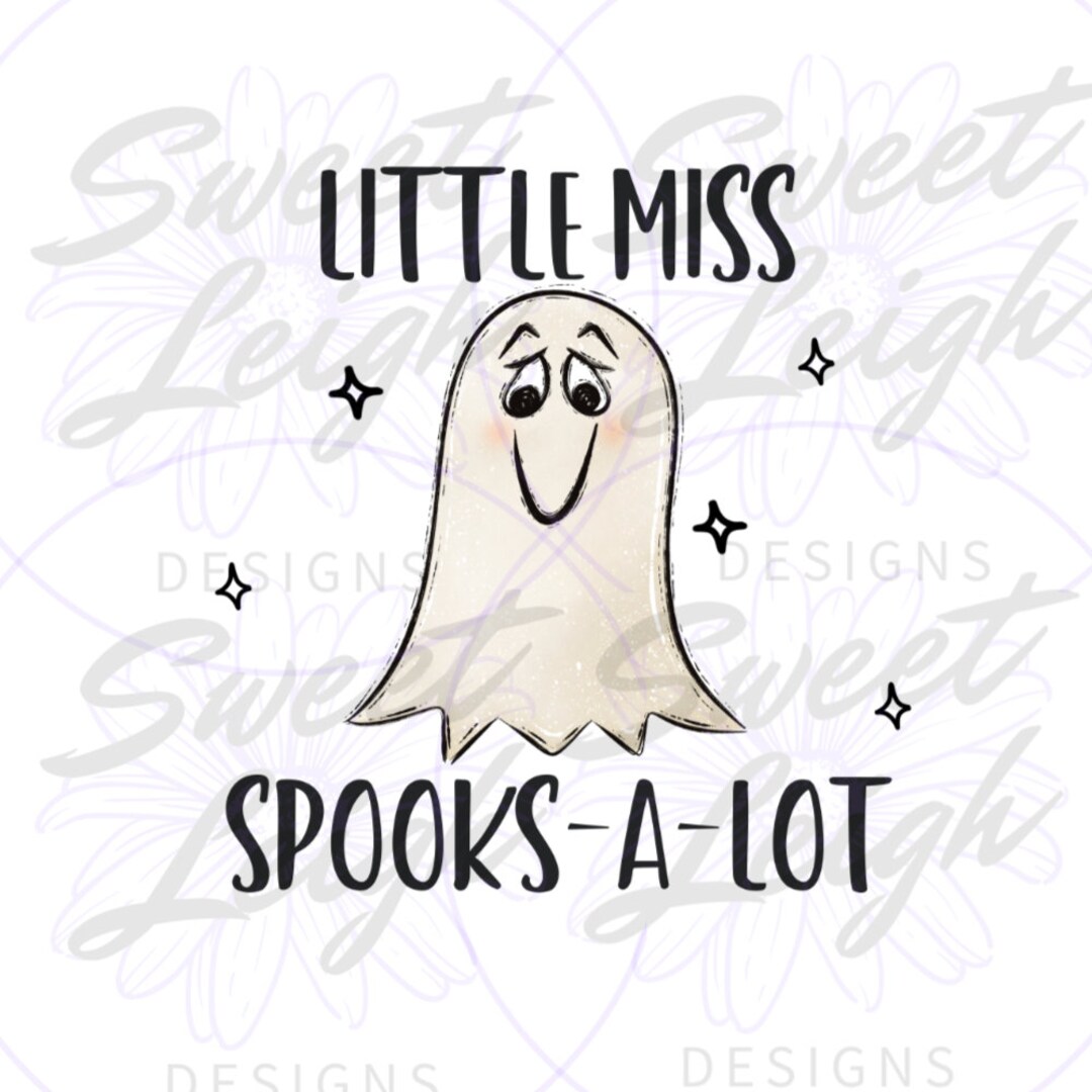 Little Miss Png, Girl Halloween Png, Ghost Png, Sublimation Designs ...