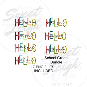 School Grade Bundle Png, School Png, Grade Png Files, Hello Grade Png ...